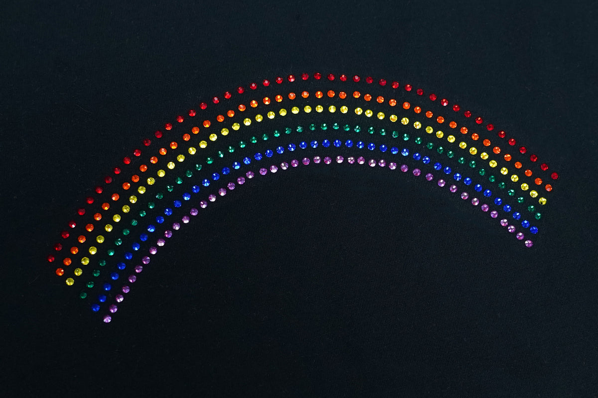 Rainbow rhinestone crop tank – MCE Creations