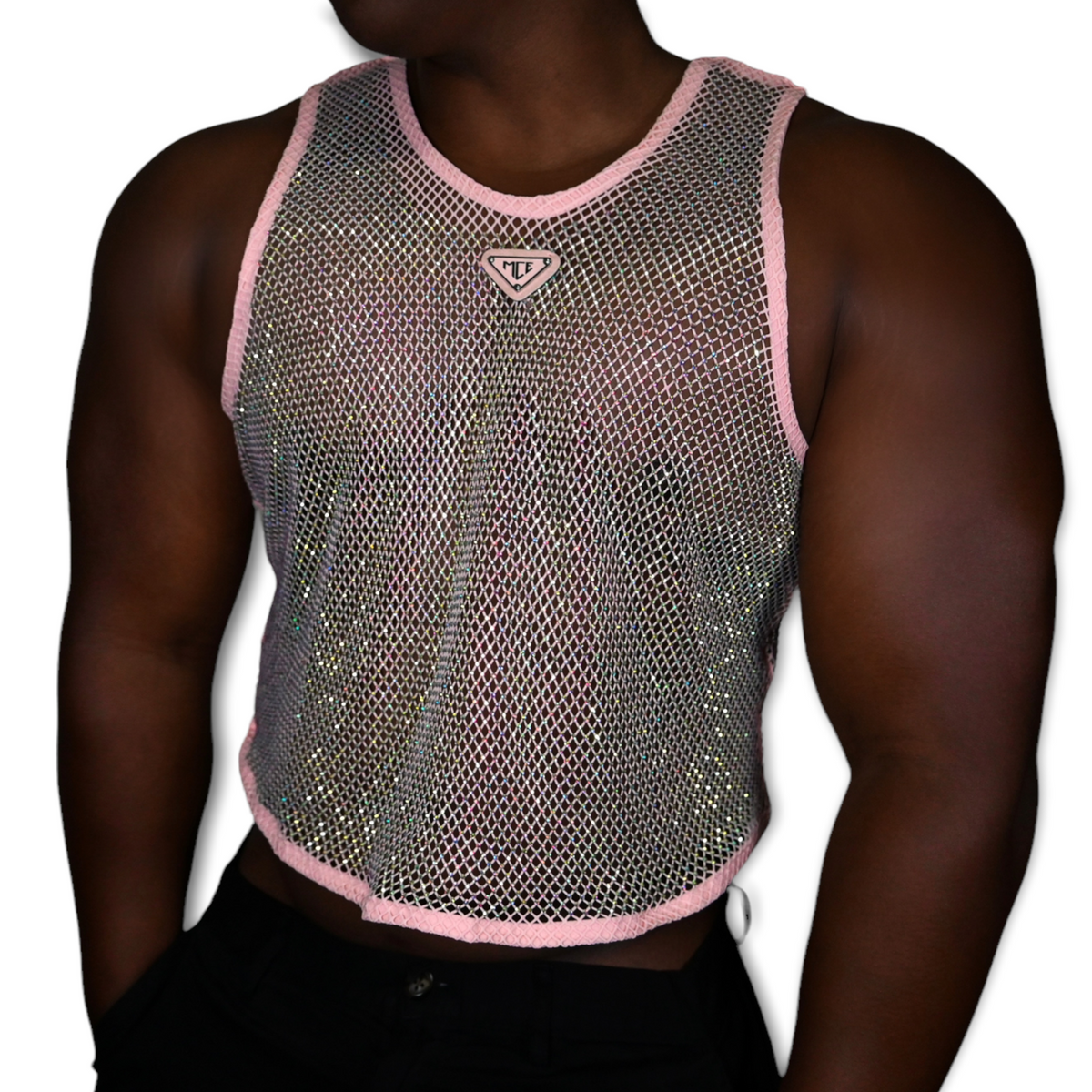 Rose Quartz MCE rhinestone crop top – MCE Creations